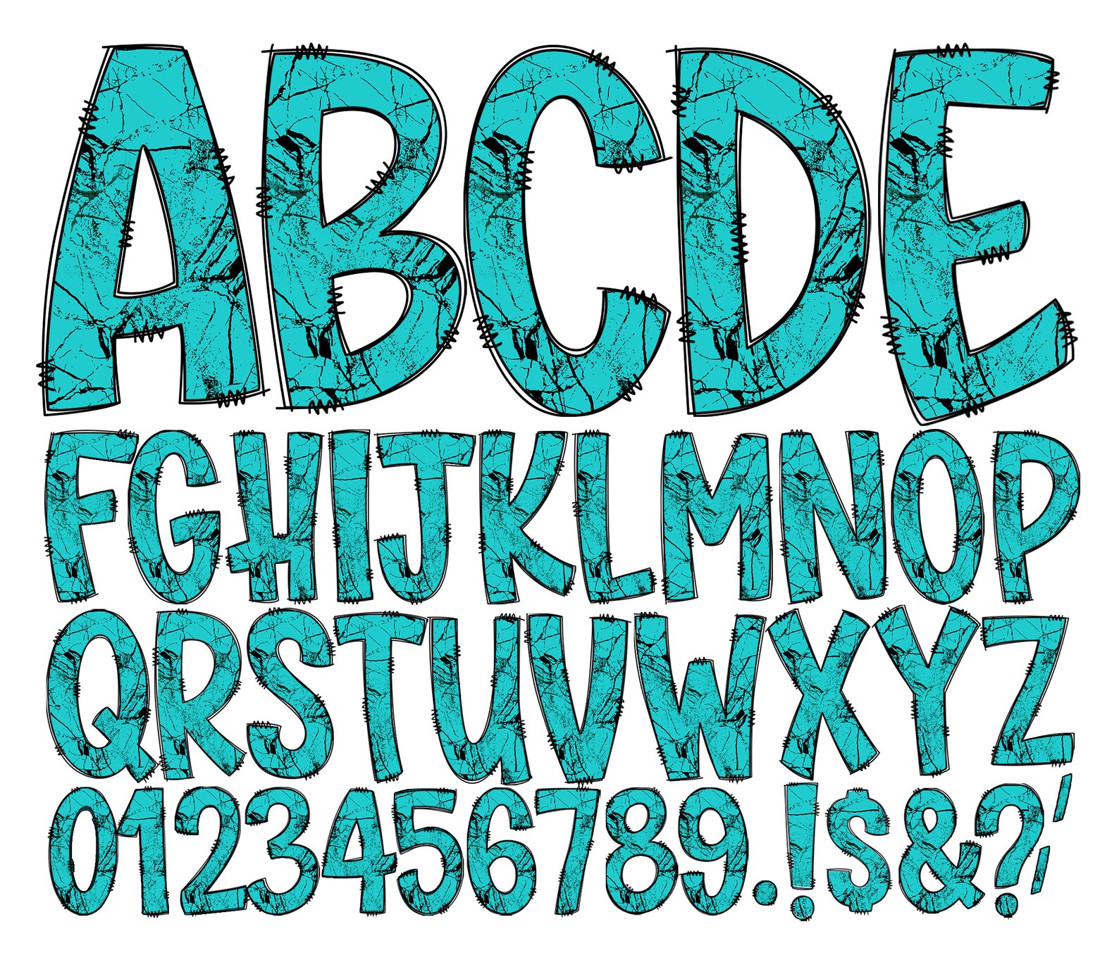 200 Doodle Letters MEGA BUNDLE Uppercase & Lowercase Entire - Etsy