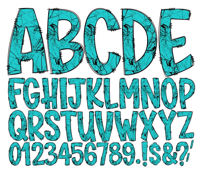 200 Doodle Letters MEGA BUNDLE Uppercase & Lowercase Entire - Etsy