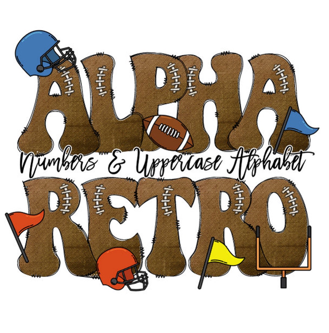 Football Doodle Letters With Clipart, Gridiron Clipart, Clipart ...