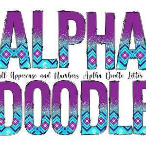 200+ MEGA BUNDLE - Doodle Letters! Uppercase & Lowercase, Entire Doodle ...