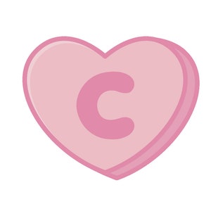 Candy Heart Alphabet, Love Heart Alphabet, Love Alphabet PNG, Entire ...