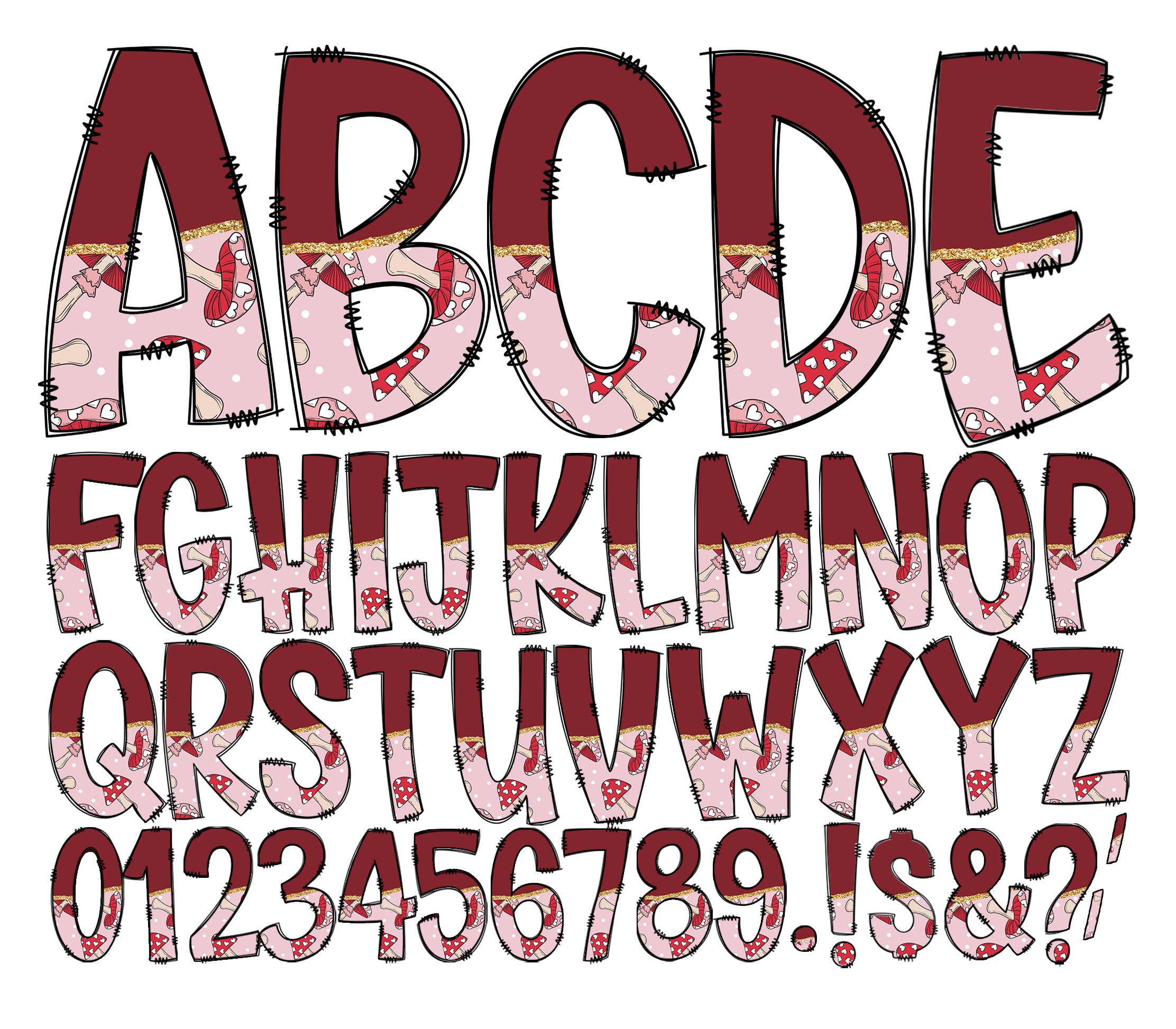 200 Doodle Letters MEGA BUNDLE Uppercase & Lowercase Entire - Etsy