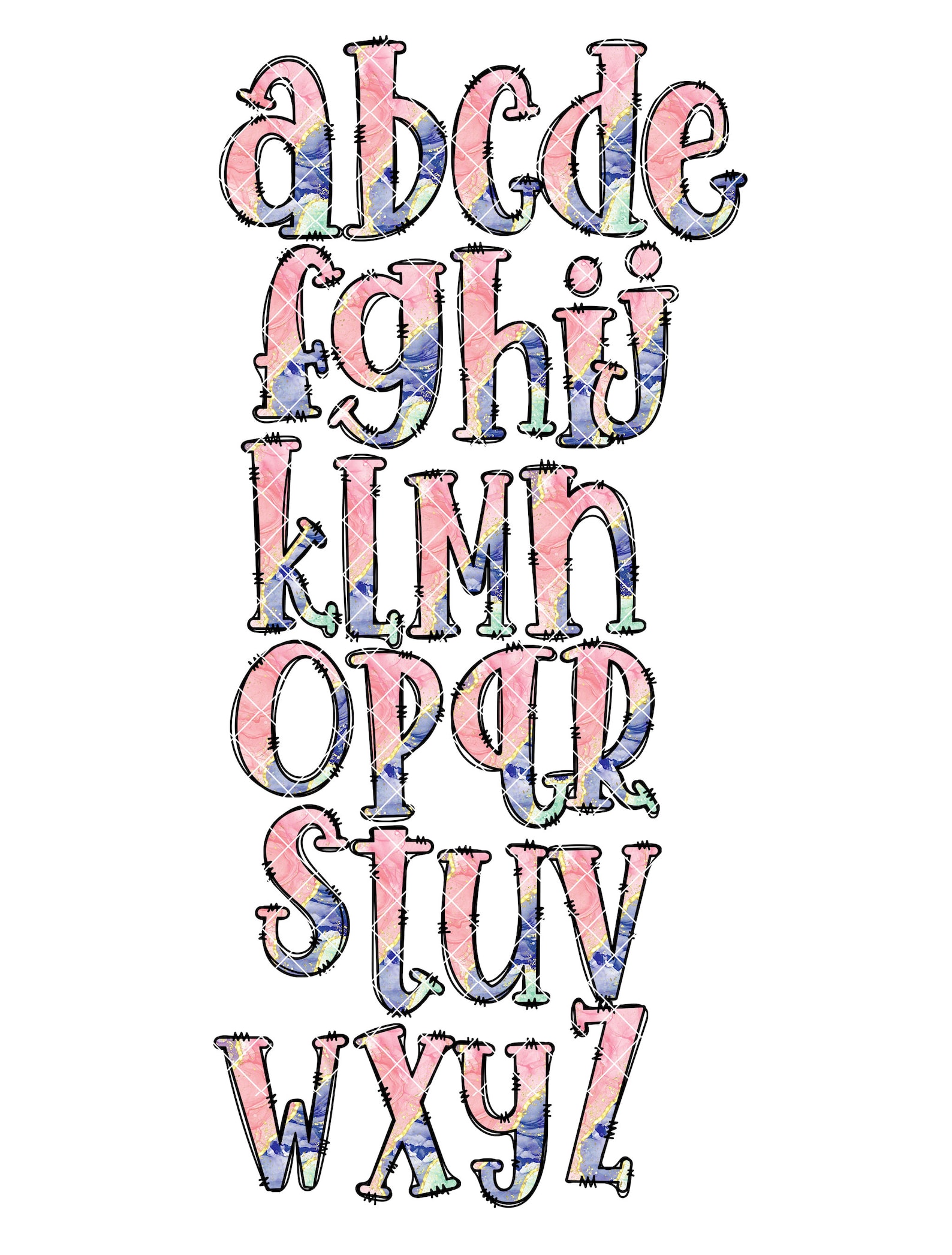 Doodle Letters PNG Doodle Letters Hand Drawn Doodle Alpha - Etsy