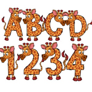 Jungle Animal Doodle Letters, Jungle Alphabet, Safari Alphabet PNG ...