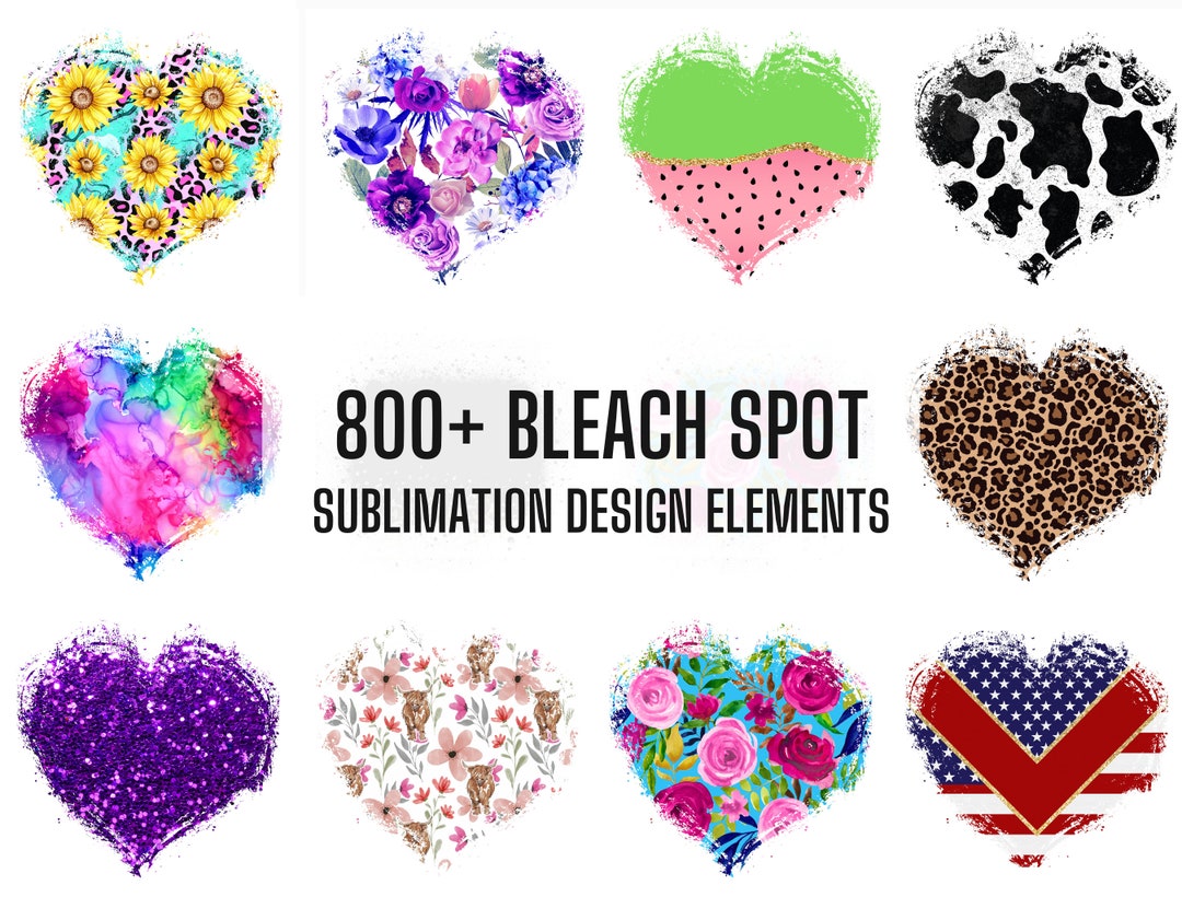 700 Bleach Doodle Love Heart Design Elements, Commercial Use ...