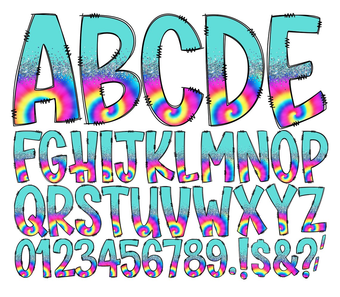200 MEGA BUNDLE Doodle Letters Uppercase & Lowercase - Etsy