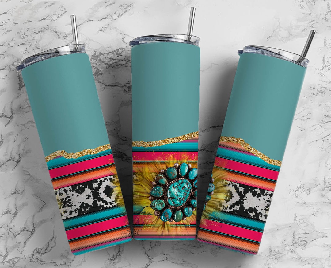 Turquoise Gem 20oz Sublimation Tumbler Designs, Country Strip 9.2 X 8.3 ...