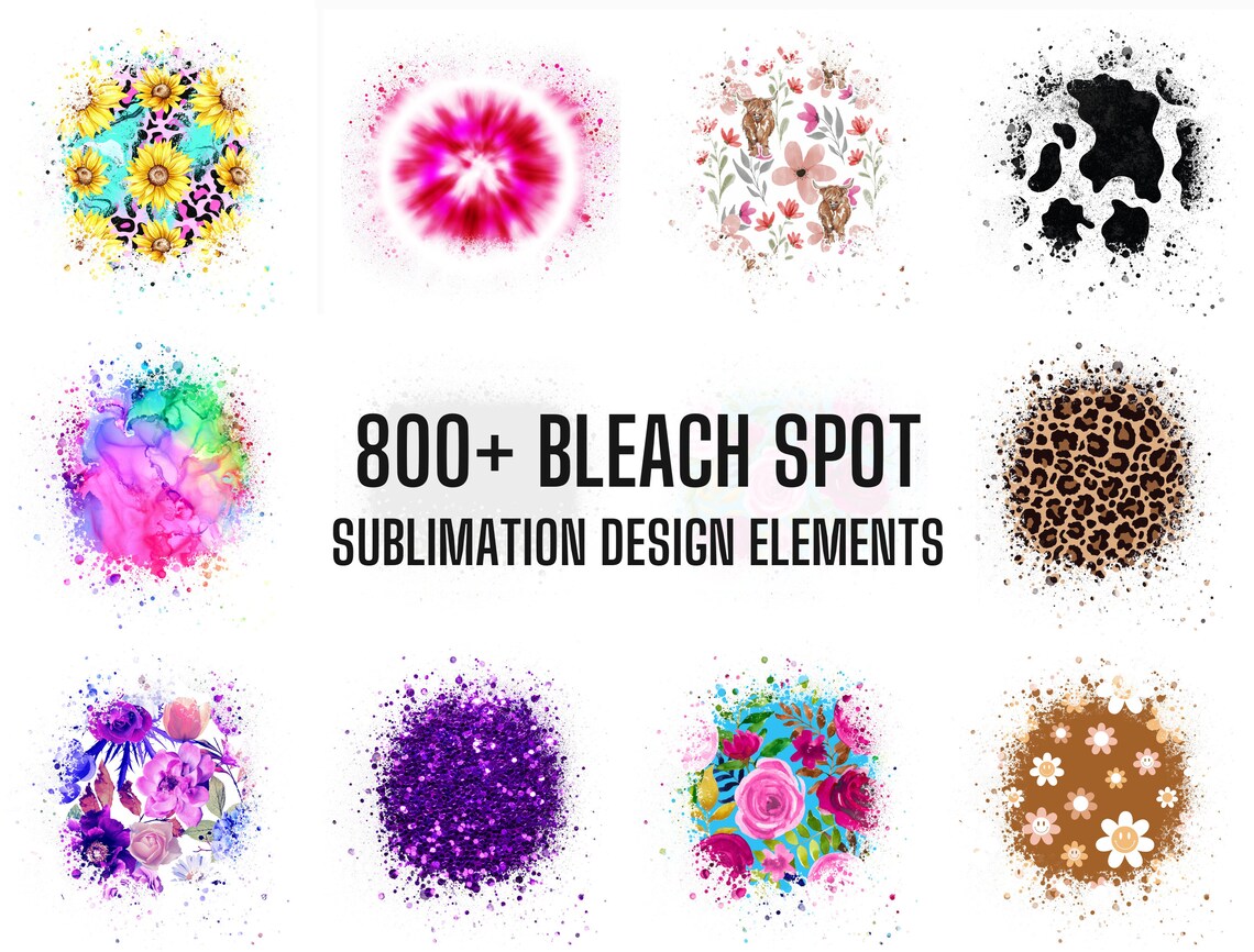 700+ Bleach Spot Circle Design Elements, Commercial Use, Round ...