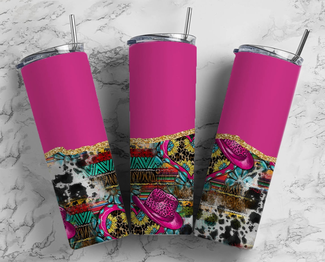 Hot Pink Beach 20oz Sublimation Tumbler Designs, Wave Country 9.2 X 8.3 ...