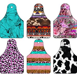 60+ Cow Tag Design Elements, Commercial Use, Sublimation Design Bundle ...