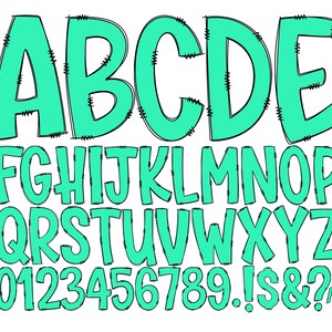 100 MEGA BUNDLE - Doodle Letters! 100 Solid Colours Uppercase ...