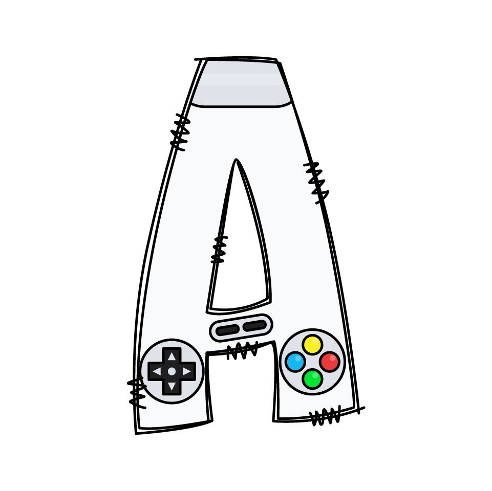 Video Game Doodle Letters Gamer Alphabet Gaming Alphabet - Etsy