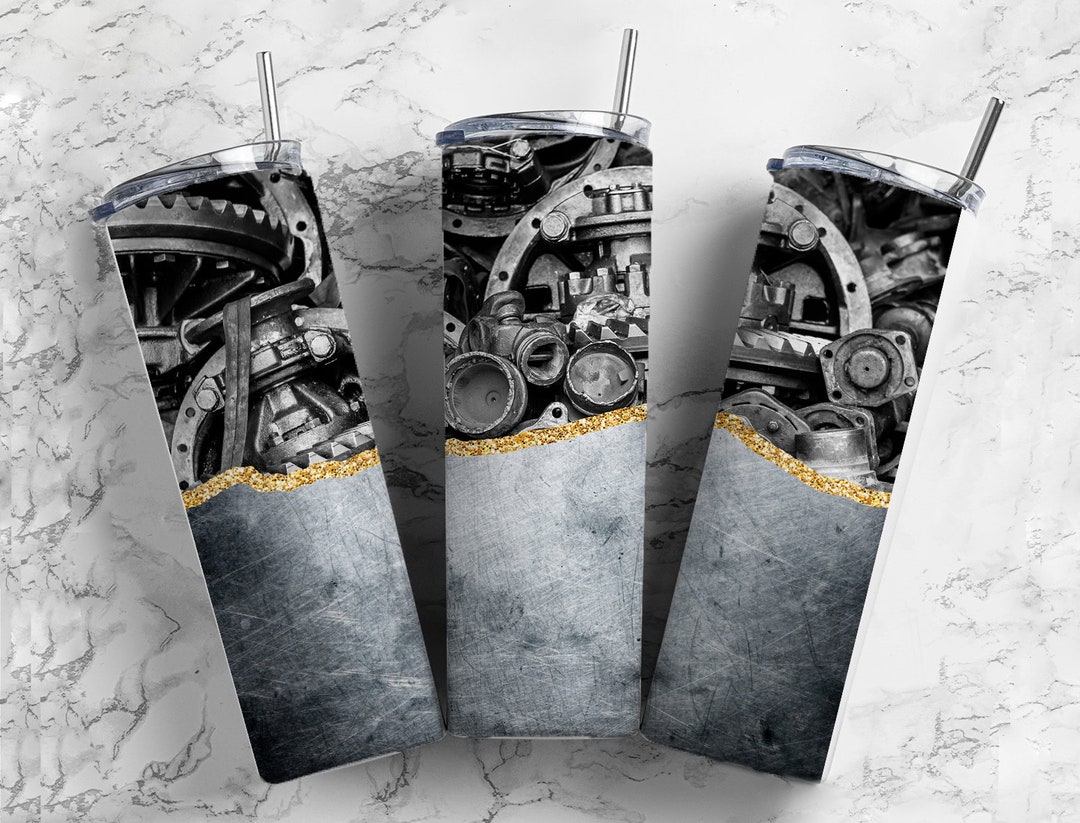 Car Mechanic 20oz Sublimation Tumbler Designs, Steel Metal V Split 9.2 ...