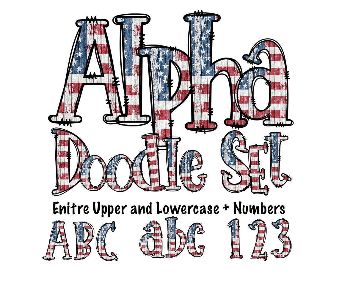 100 MEGA BUNDLE Doodle Letters Uppercase &amp; Lowercase - Etsy