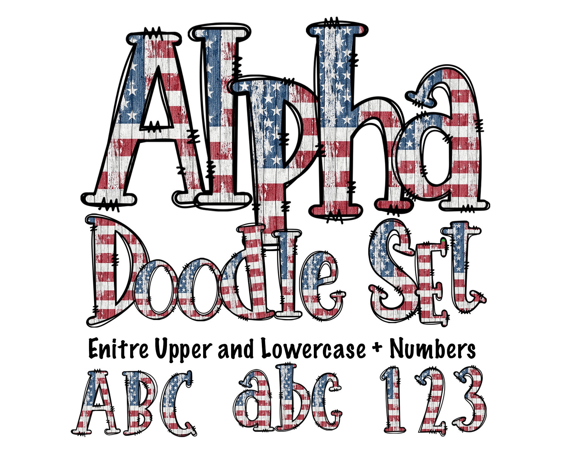 100 MEGA BUNDLE Doodle Letters Uppercase & Lowercase - Etsy