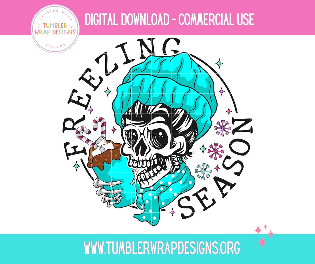 Freezing Season Winter Skeleton T-shirt PNG Design, Sublimation Tee ...
