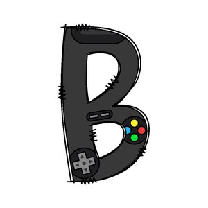 Gaming Doodle Letters, Gamer Alphabet, Transparent Background, Alphabet ...