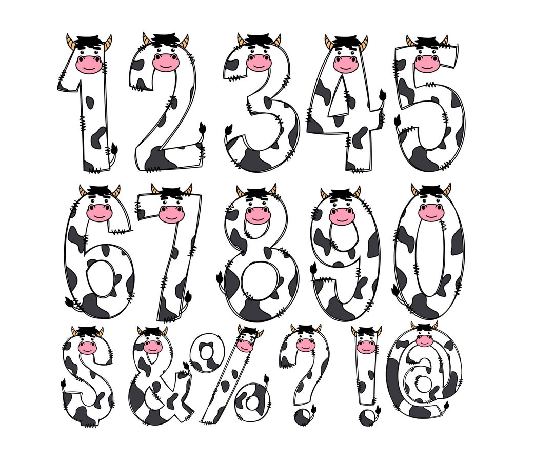 Farm Animal Doodle Letters, Horse Alphabet, Cow Alphabet PNG, Entire ...