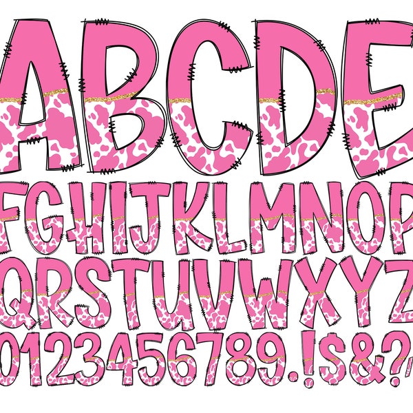 Pink Cow Letters - Etsy