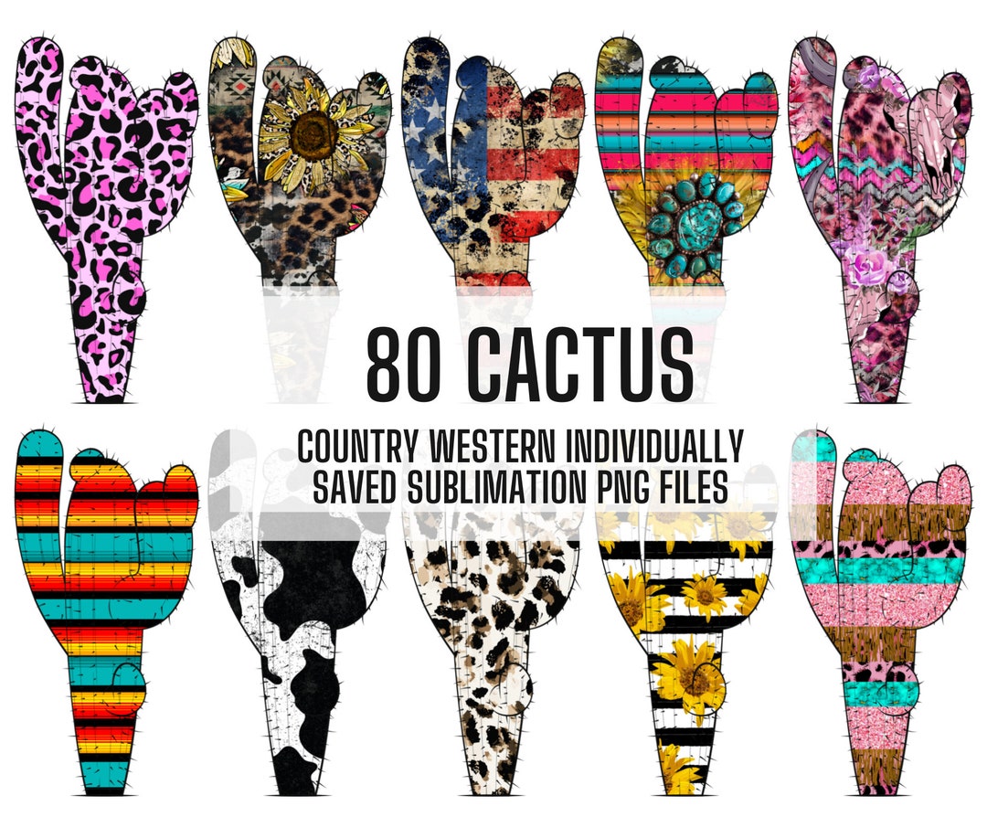 80 Cactus Png, Western Cactus Design, Serape Background, Cowhide ...
