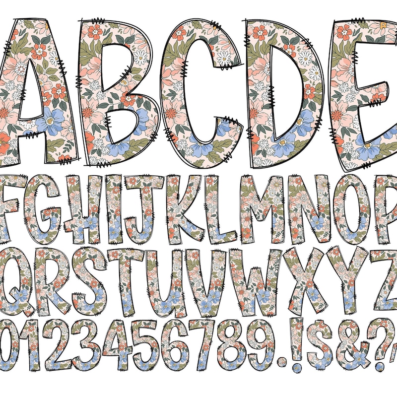 Doodle Letters - Etsy