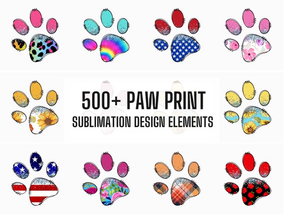 500 Doodle Paw Print Design Elements Commercial Use - Etsy