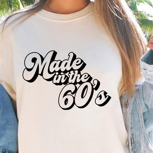 Made in the 60S SVG and PNG Retro Font T-shirt Design Svg - Etsy