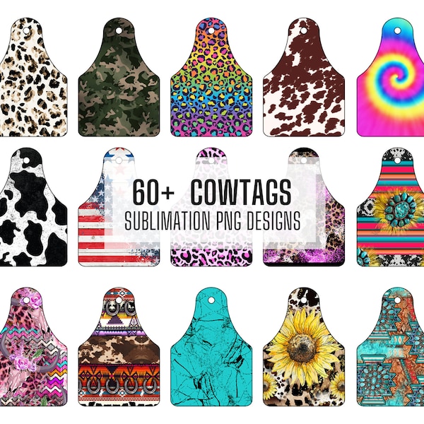 Cow Tag Keychain - Etsy