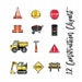 Construction Doodle Letters With Clipart, Boys Truck Clipart, Clipart ...