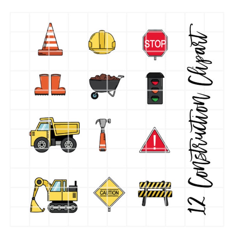 Construction Doodle Letters With Clipart, Boys Truck Clipart, Clipart ...