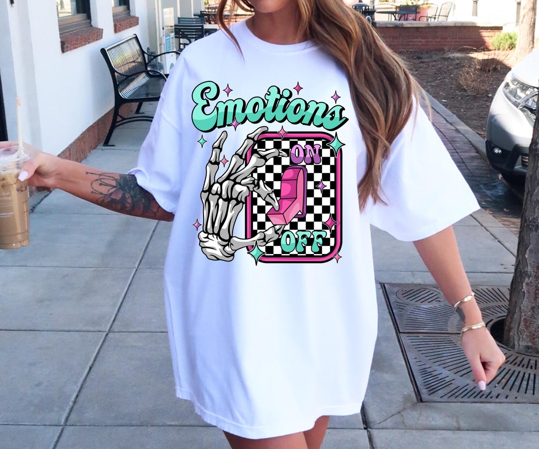 Emotions Switch off T-shirt Png Design, Retro Hippy Sublimation ...