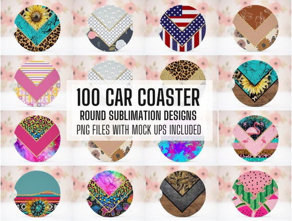 100 V Split Car Coaster Sublimation Design Split Car Coaster - Etsy