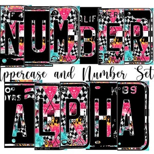 Pink Racing Number Plate Alphabet Uppercase Numbers PNG, Race Car ...