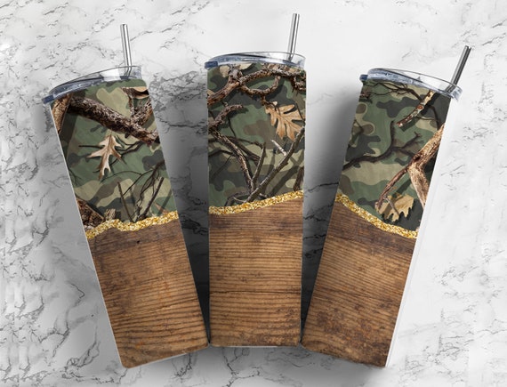 Hunting Wood 20oz Sublimation Tumbler Designs Camo V Split - Etsy