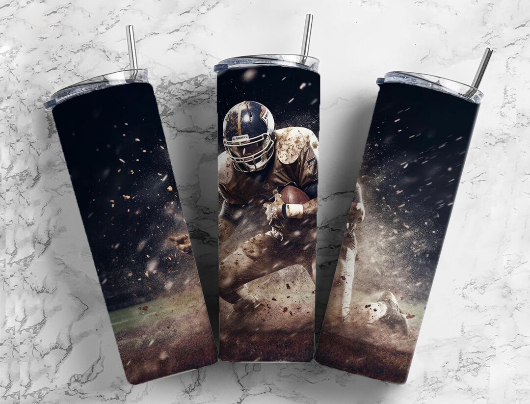 Football Player 20oz Sublimation Tumbler Designs, Football Field 9.2 X ...