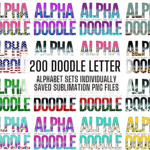 200+ MEGA BUNDLE - Doodle Letters! Uppercase & Lowercase, Entire Doodle ...