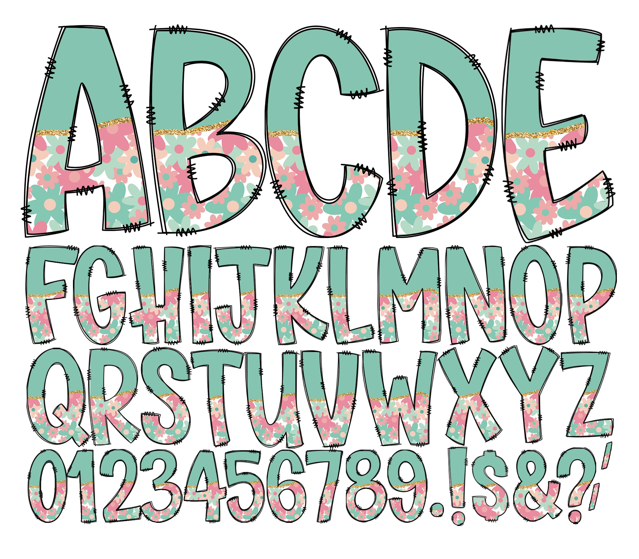 200 Doodle Letters MEGA BUNDLE Uppercase & Lowercase Entire - Etsy