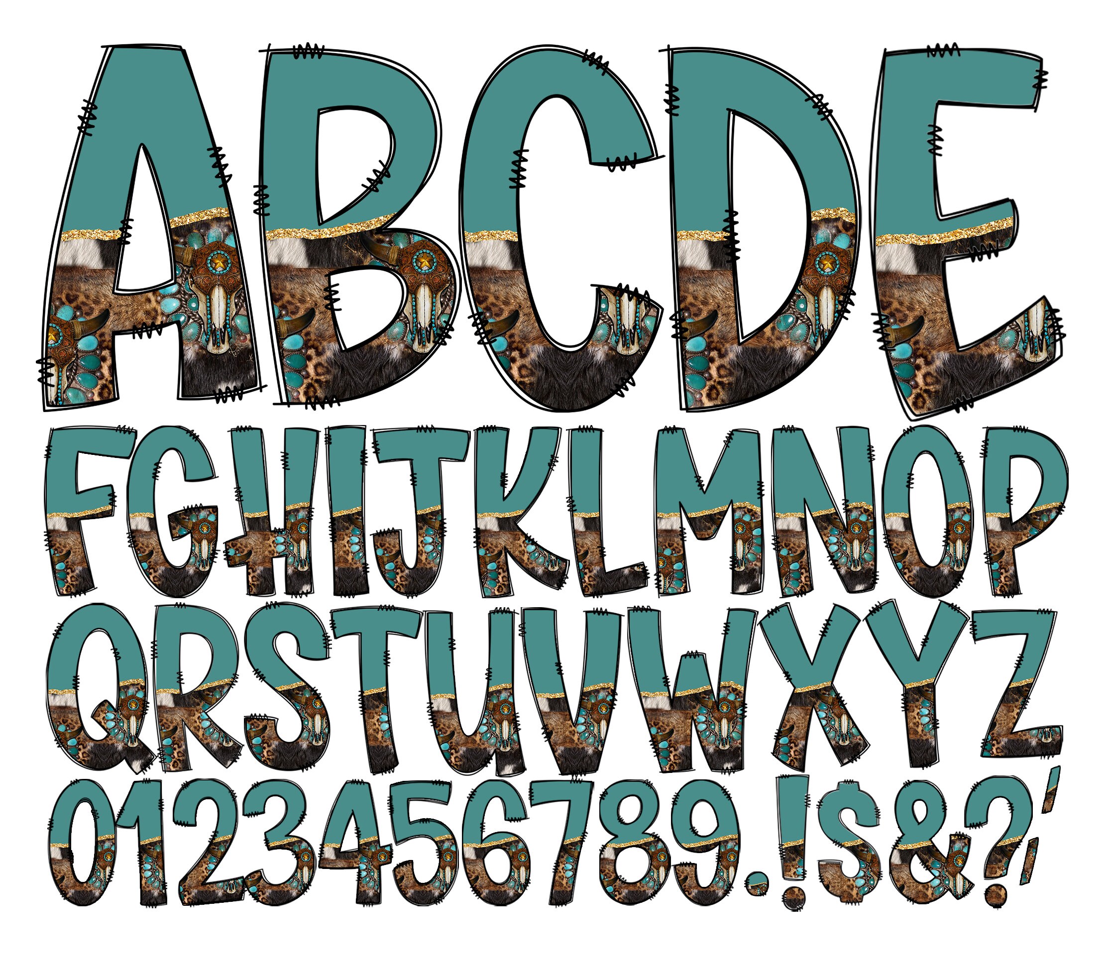 200 Doodle Letters MEGA BUNDLE Uppercase & Lowercase Entire - Etsy