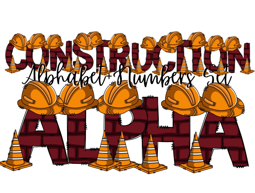 Construction Doodle Letters, Builder Alphabet, Construction Alphabet ...