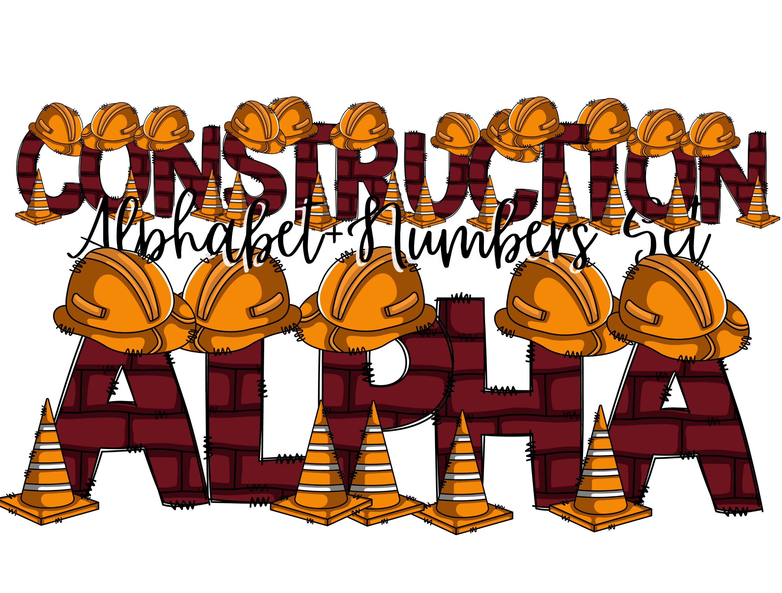 Construction Doodle Letters Builder Alphabet Construction - Etsy