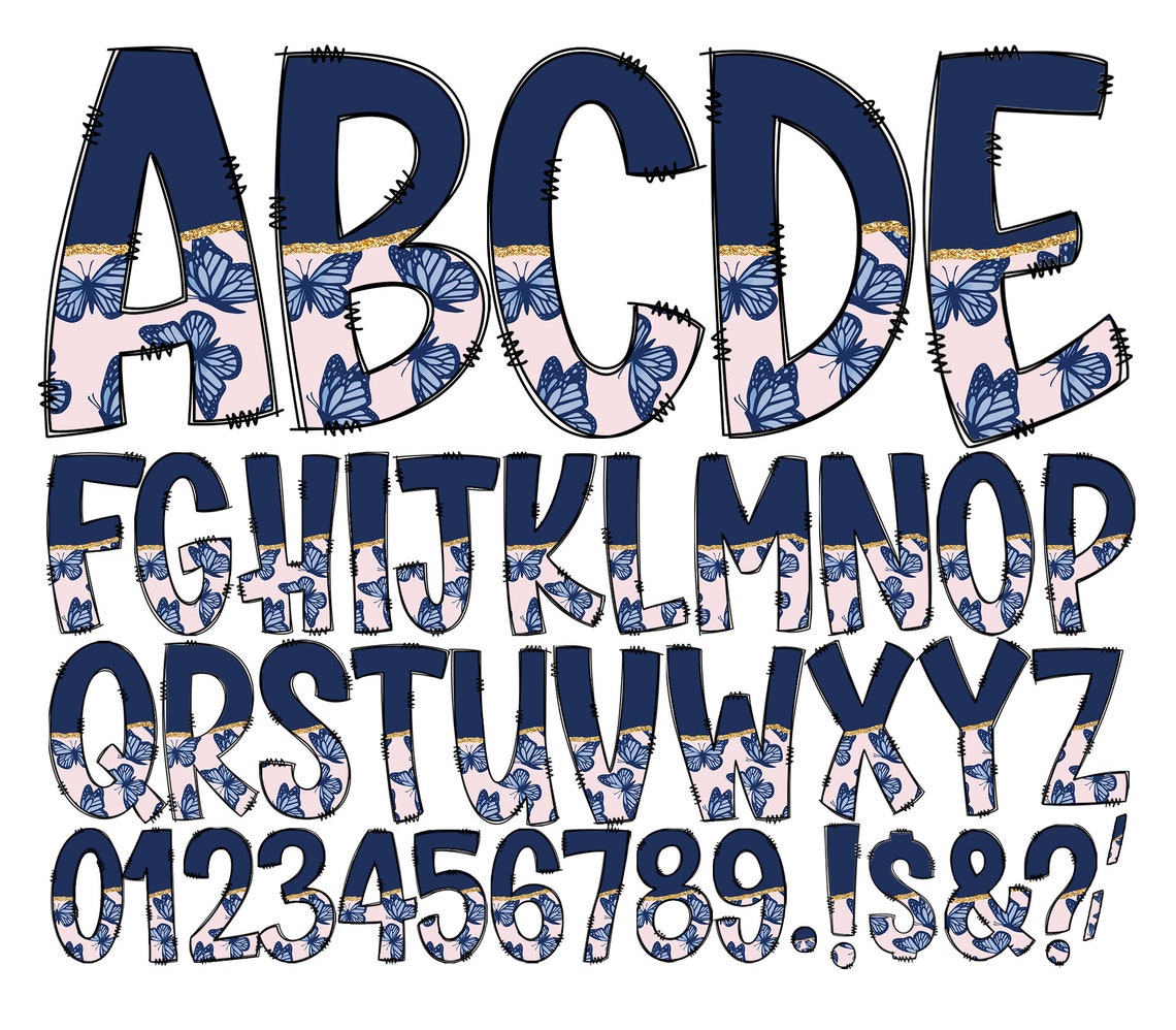 200 Doodle Letters MEGA BUNDLE Uppercase & Lowercase Entire - Etsy