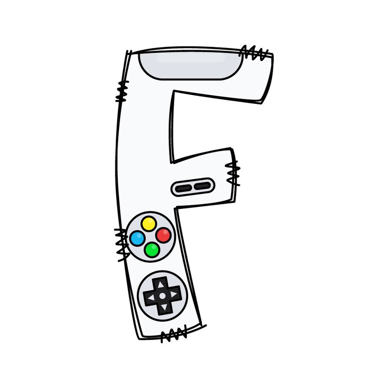Video Game Doodle Letters Gamer Alphabet Gaming Alphabet - Etsy
