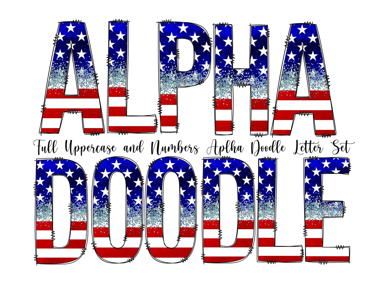 200 MEGA BUNDLE Doodle Letters Uppercase & Lowercase - Etsy