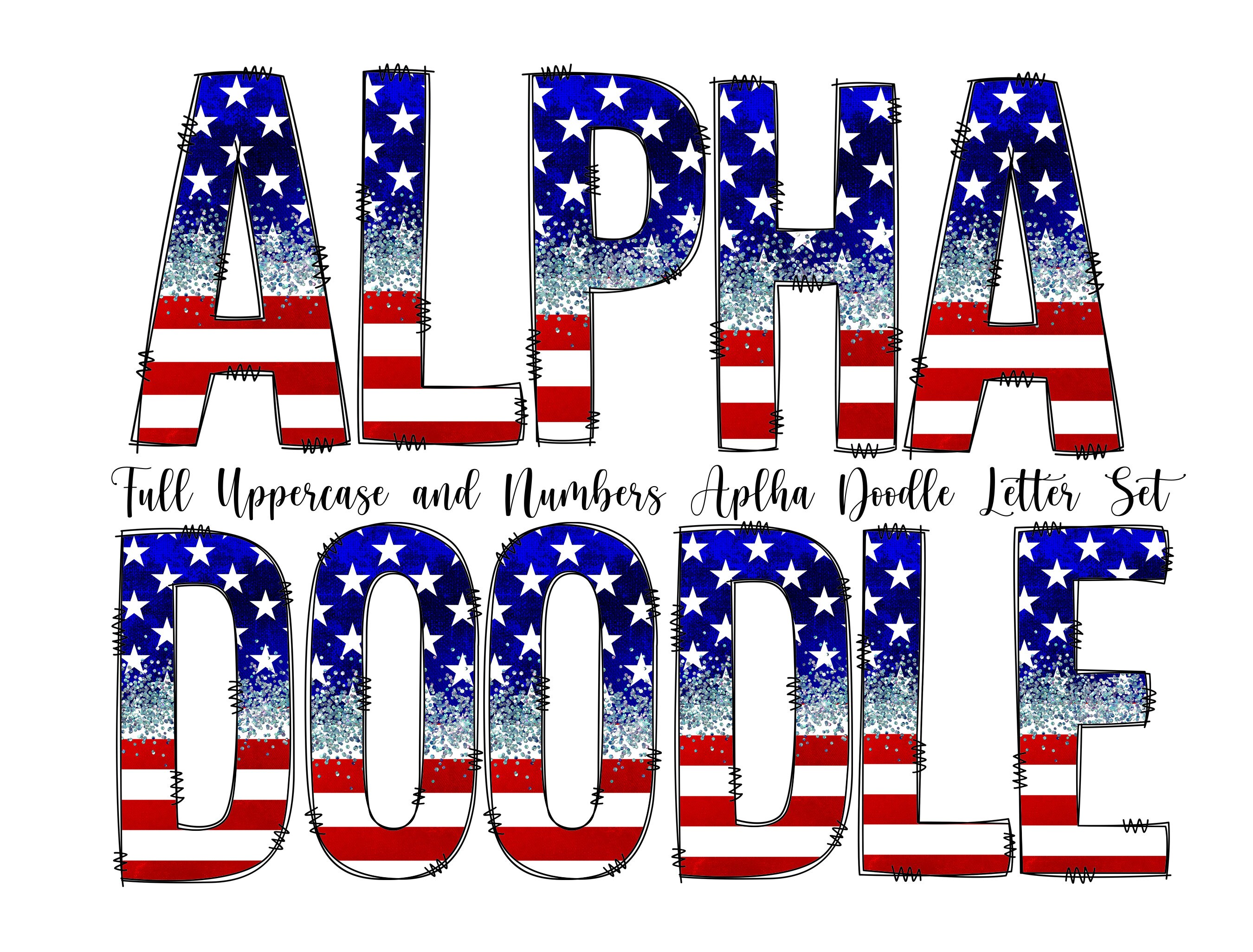 200 MEGA BUNDLE Doodle Letters Uppercase & Lowercase - Etsy