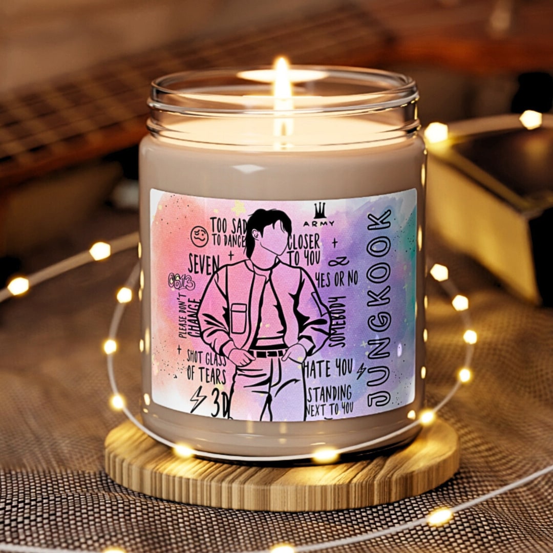 BTS Jungkook Candle, Bts Candle, BTS Merch, Bts Gift, Soy Candle - Etsy