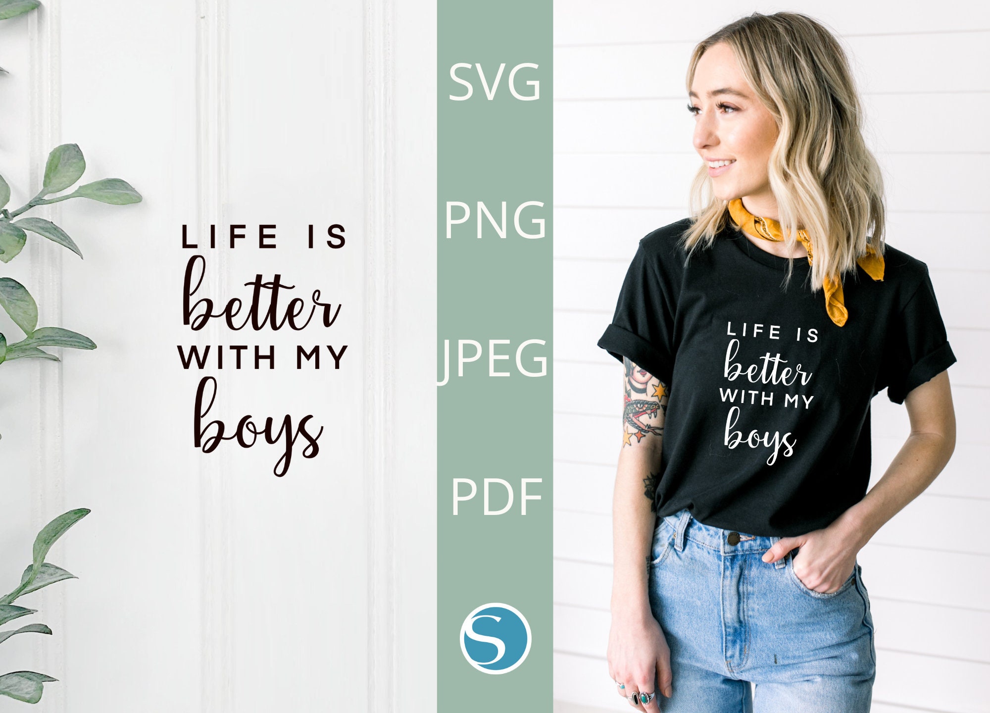 Plotterdatei 'life is better with my boys', zum Sofort-Download für Hobbyplotter - Etsy.de