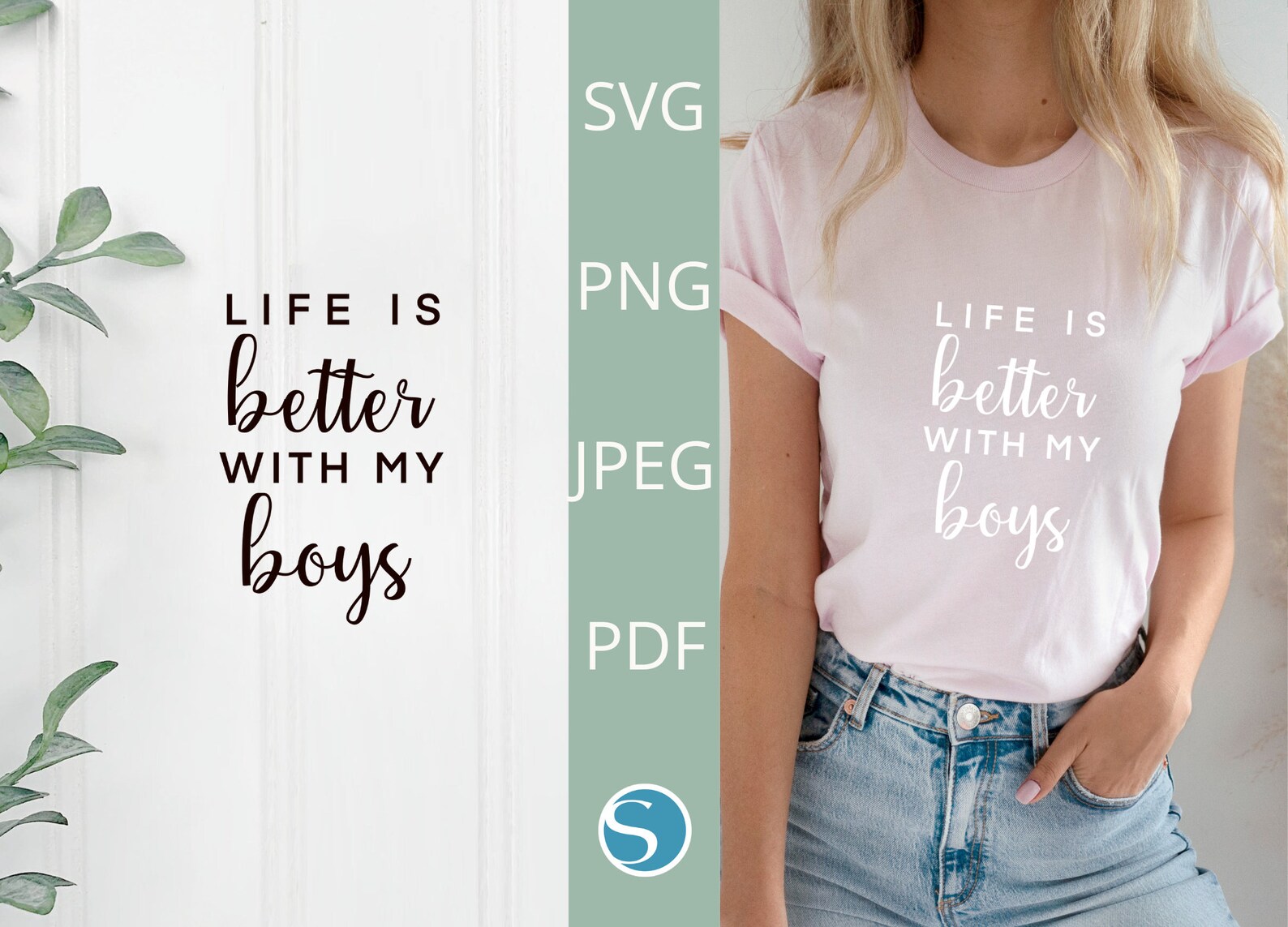 Plotterdatei 'life is better with my boys', zum Sofort-Download für Hobbyplotter - Etsy.de