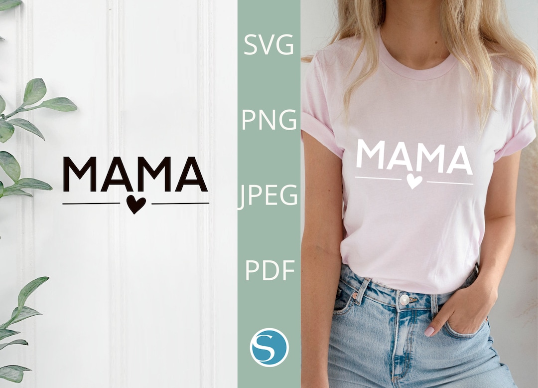 Plotterdatei 'Mama mit Herz und Strich', zum Sofort-Download für Hobbyplotter - Etsy Österreich