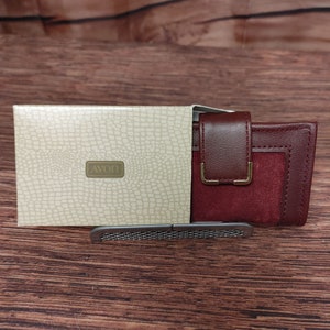 Vintage Avon Suede/leather Keycase Bi-fold Wallet Red - Etsy