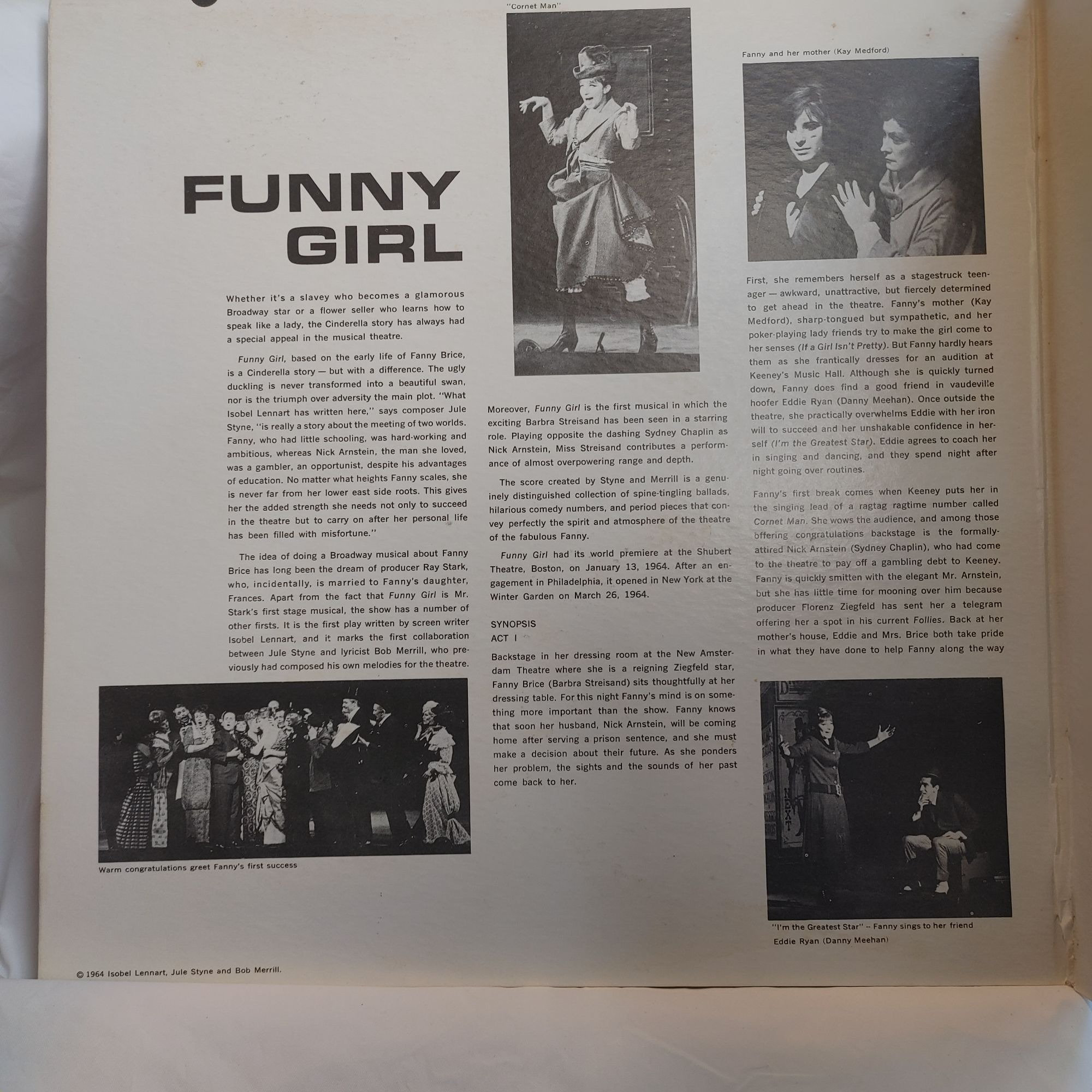 Vintage 1964 Barbra Streisand, Sydney Chaplin Funny Girl SAVS 2059 - Etsy